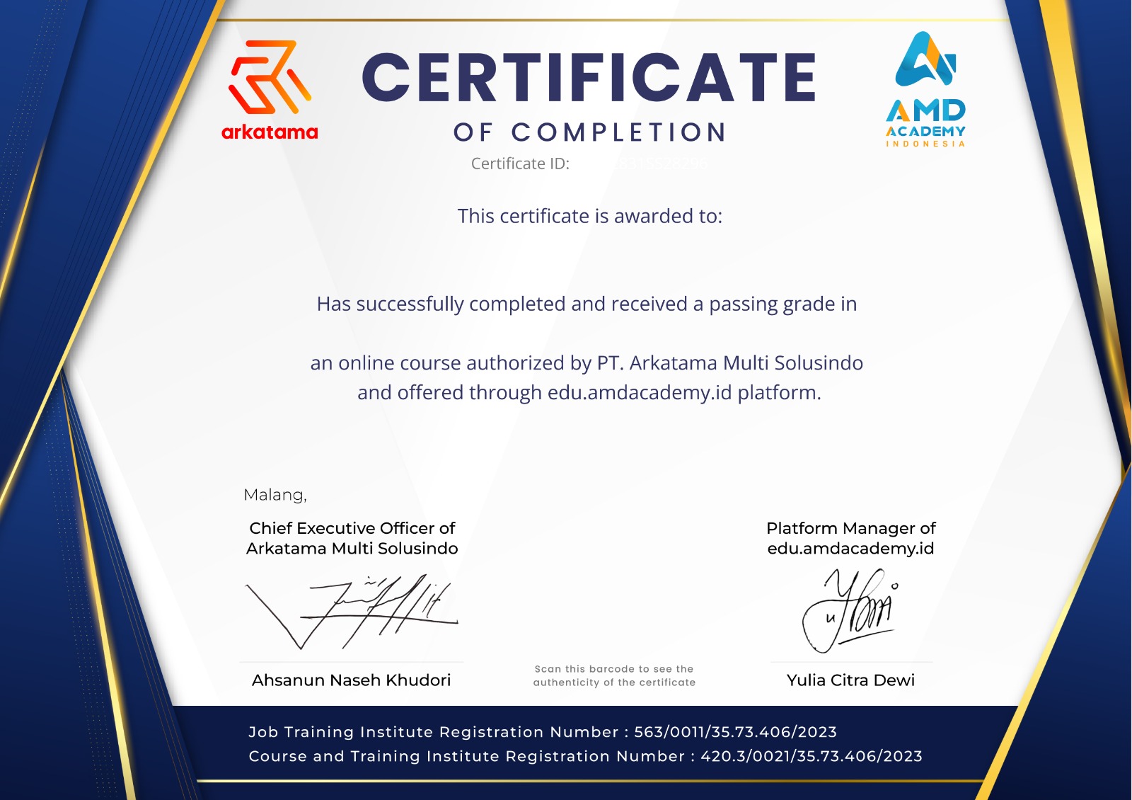 Certificate | Solutions For Your Learning Journey